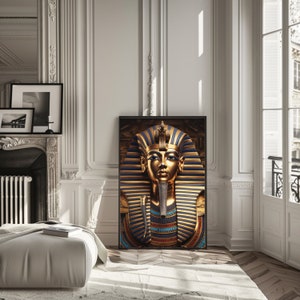 King Tutankhamun Ancient Pharaoh, Egyptian Art, Egyptian Wall Art ...
