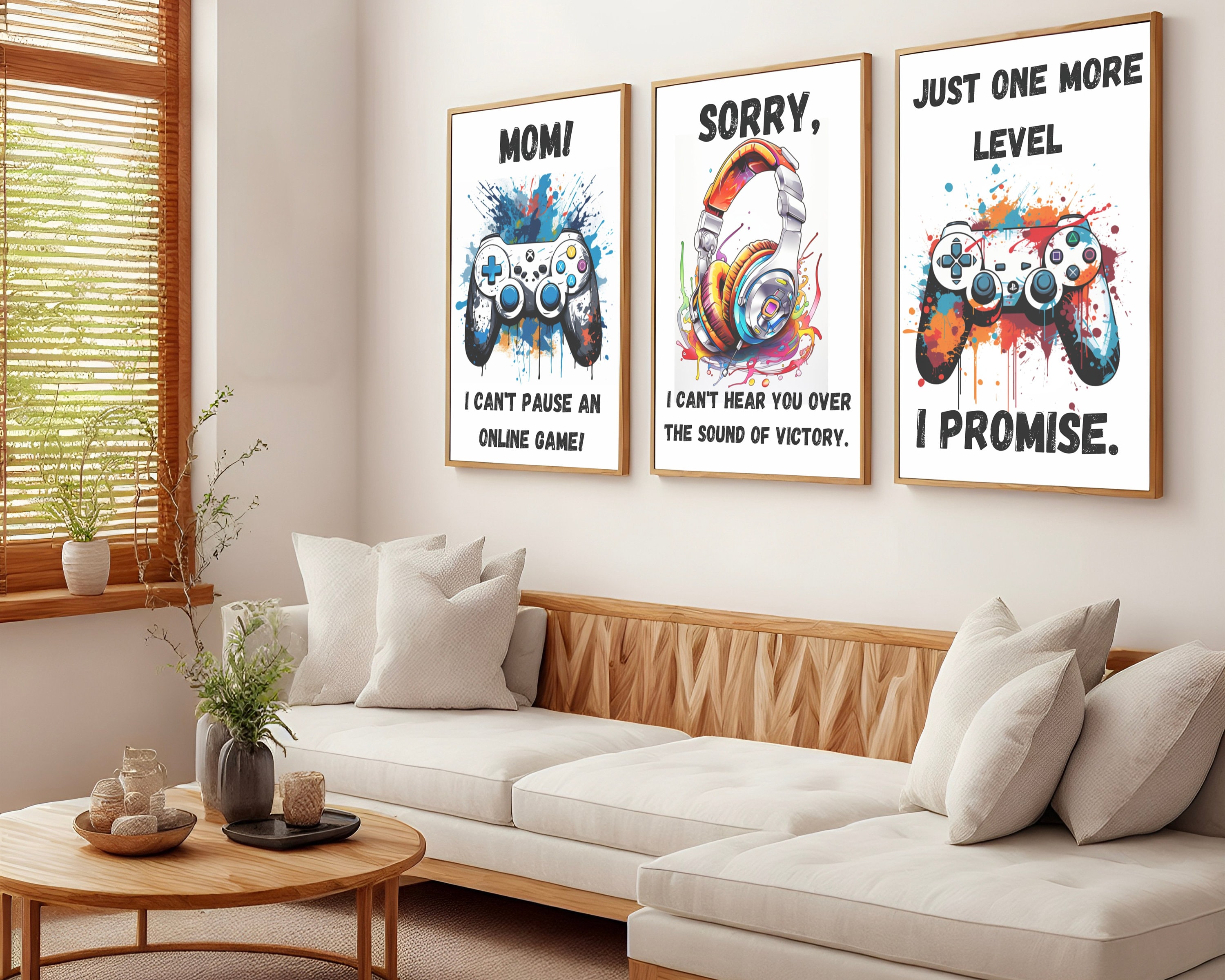 Gaming Print, Gaming Poster Set, Gaming Wall Art, Gaming Room Decor ...