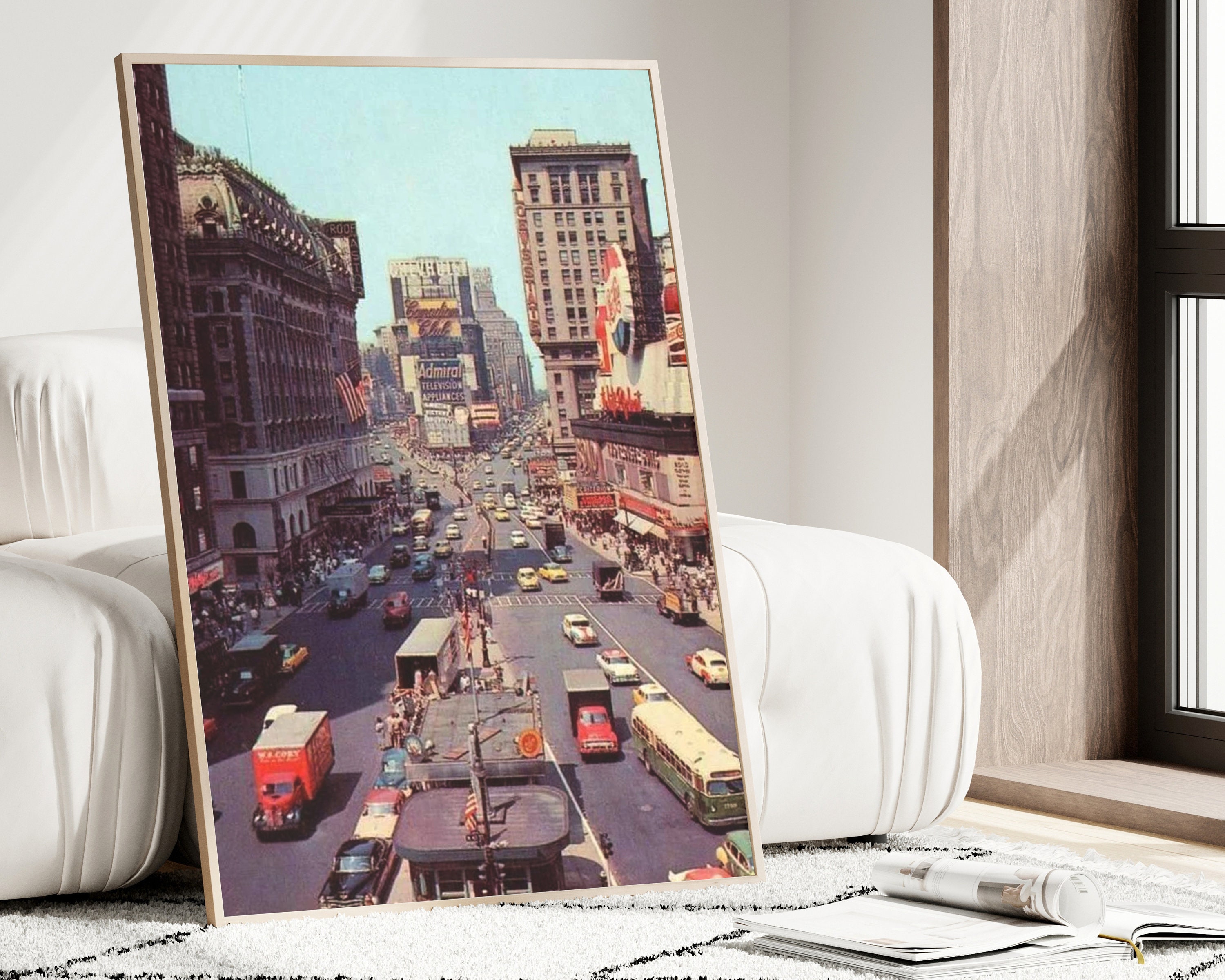 Vintage New York City Wall Art, 1950s Manhattan Print, New York Print ...