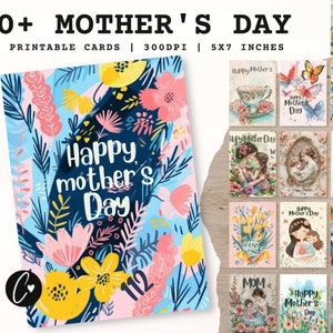 Mother's Day Card Bundle, Instant Digital Download, Art Craft ...