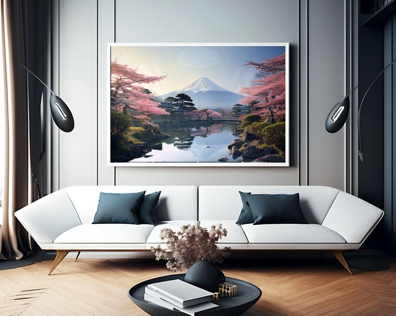 Mount Fuji Koichi Okada Mount Fuji & Lake Kawaguchi Japan - Etsy