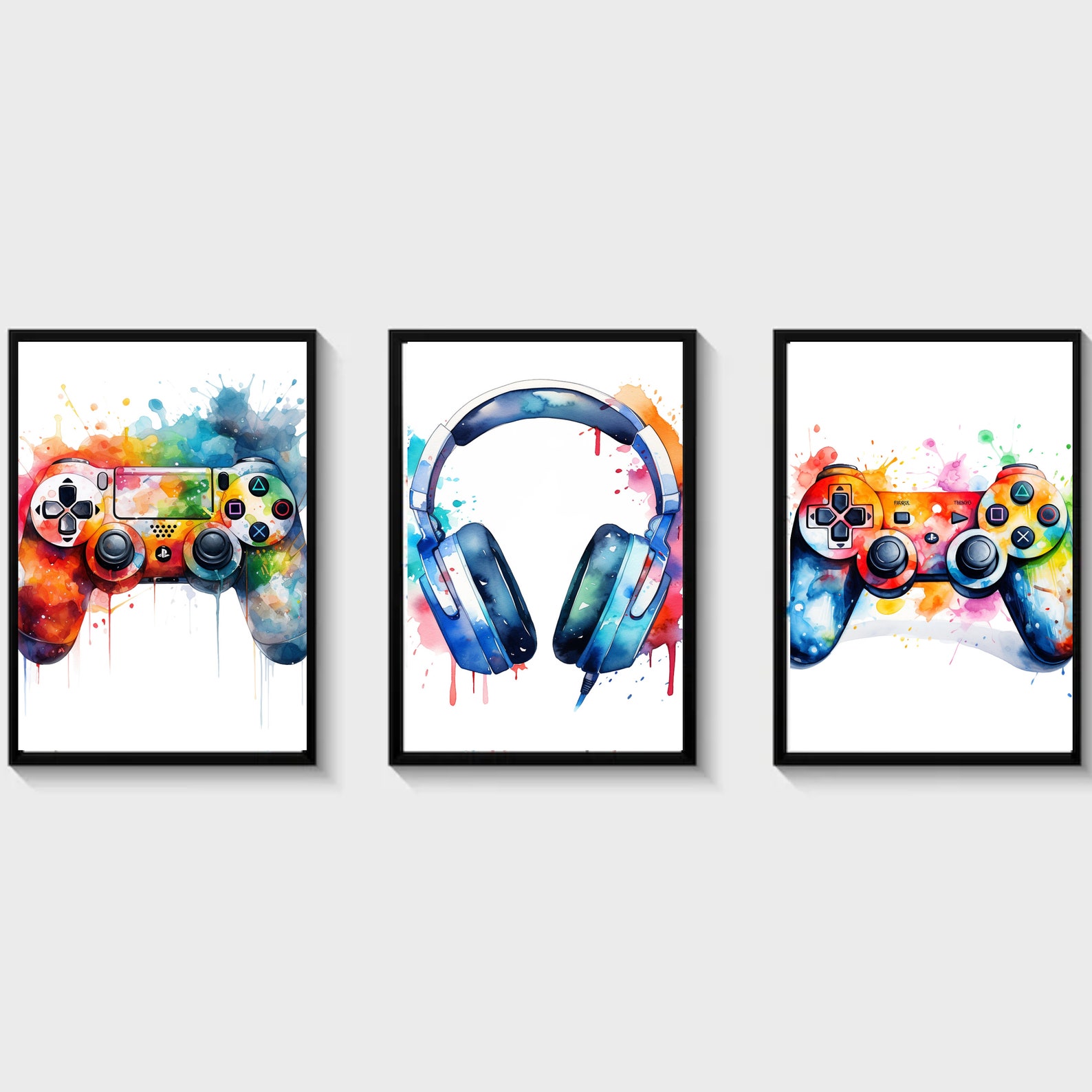 Gaming Print, Gaming Poster Set, Gaming Wall Art, Gaming Room Decor ...