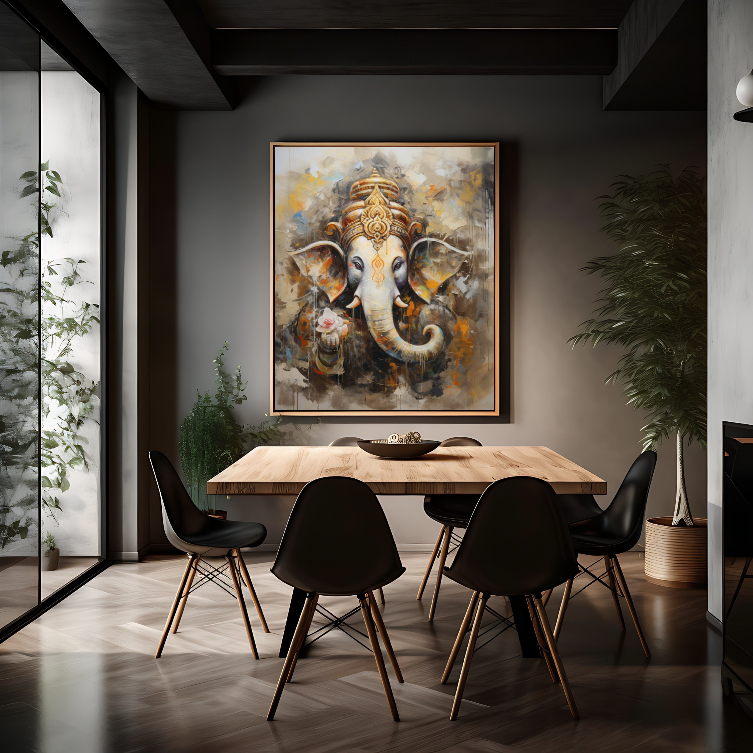 Lord Ganesha Wall Art, Hindu God Lord Ganesha Wall Art, Ganesha ...