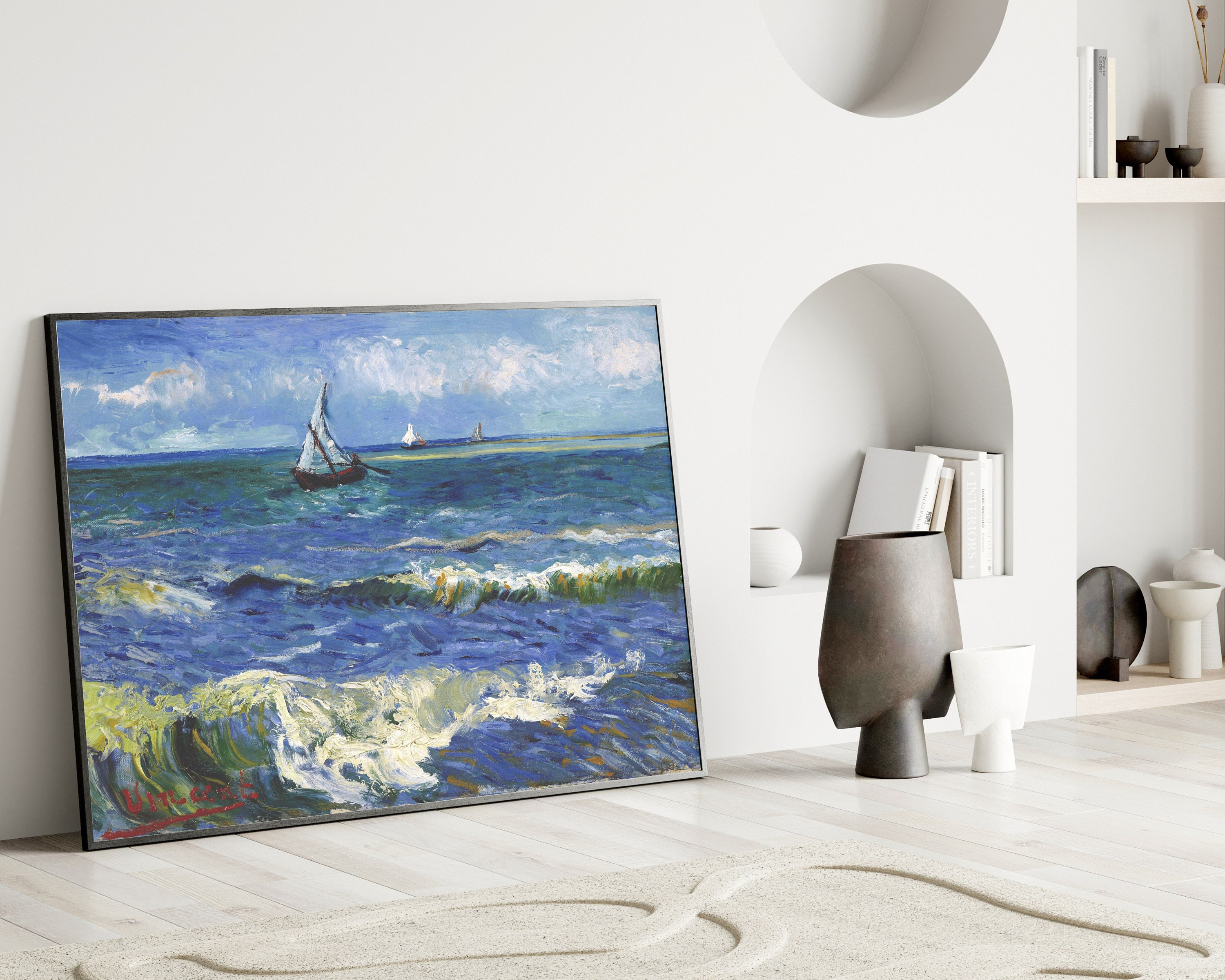 Vincent Van Gogh, Fishing Boats at Saintes Maries De La Mer, Seascape ...