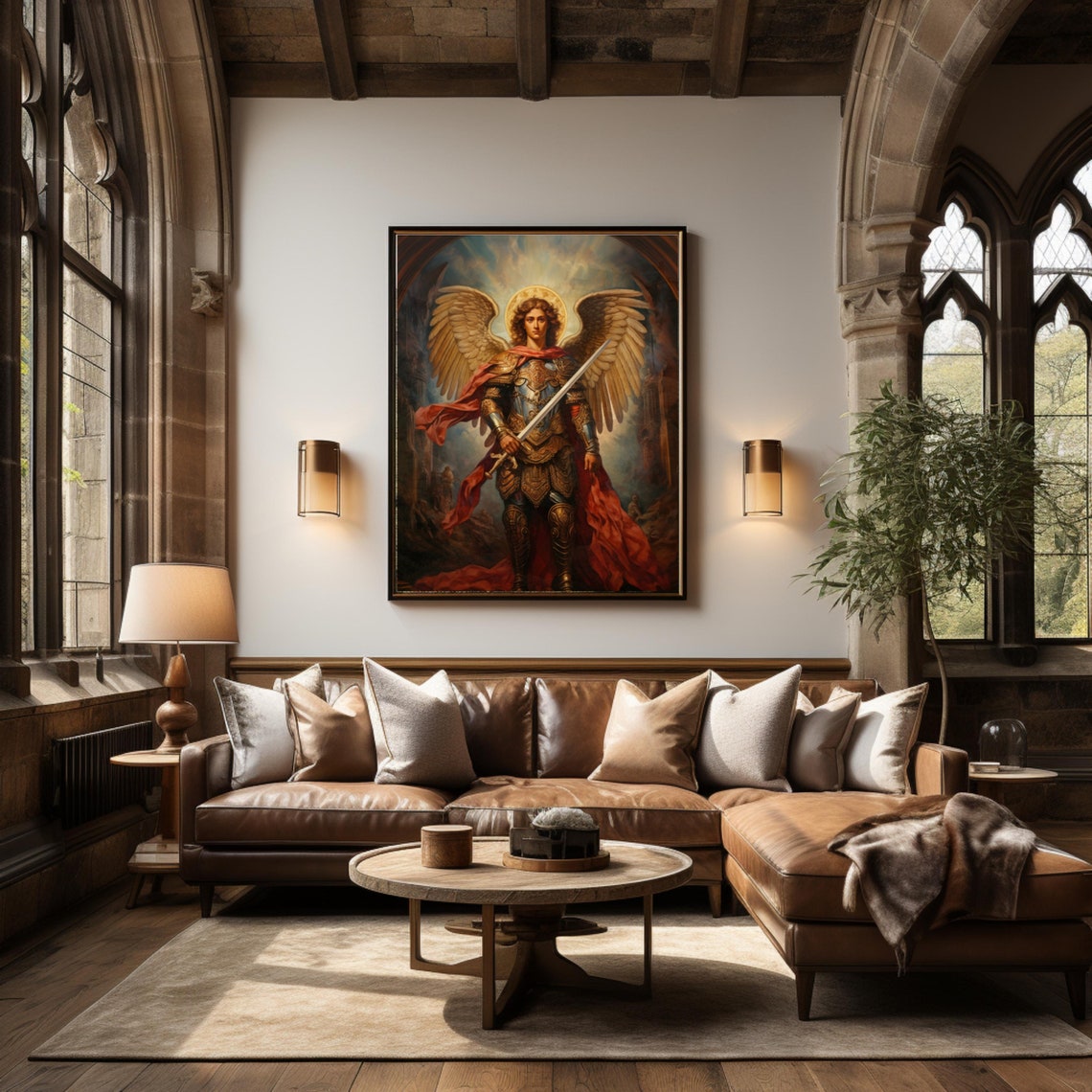 Antique Archangel Painting, Catholic Art Print, Traditional Catholic ...