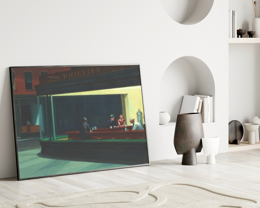 Nighthawks 1942 Oil Painting by Edward Hopper Nighthawks Edward Hopper ...