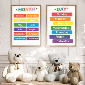 Educational Posters, 12 Homeschool Prints, Montessori Classroom Decor ...