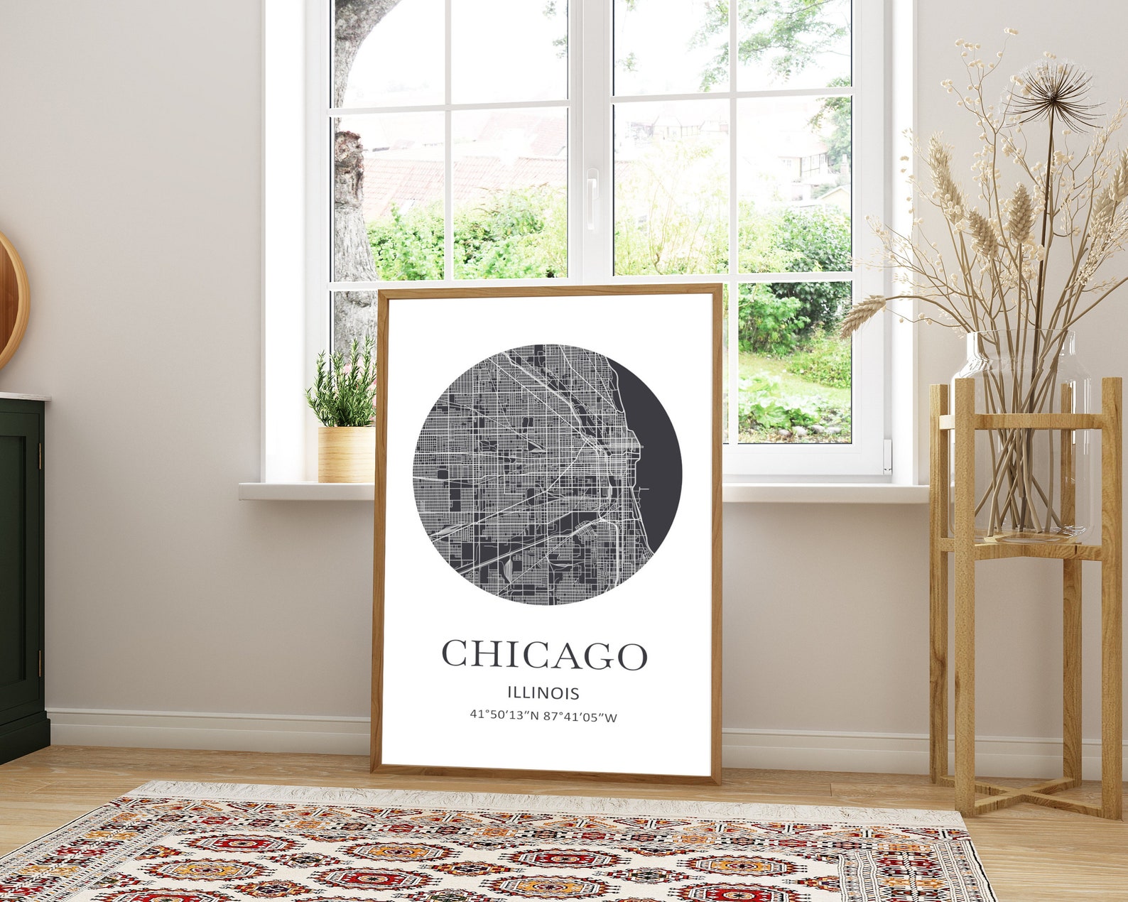 Map of Chicago, Chicago Map, Chicago Poster, Chicago Art, Modern ...