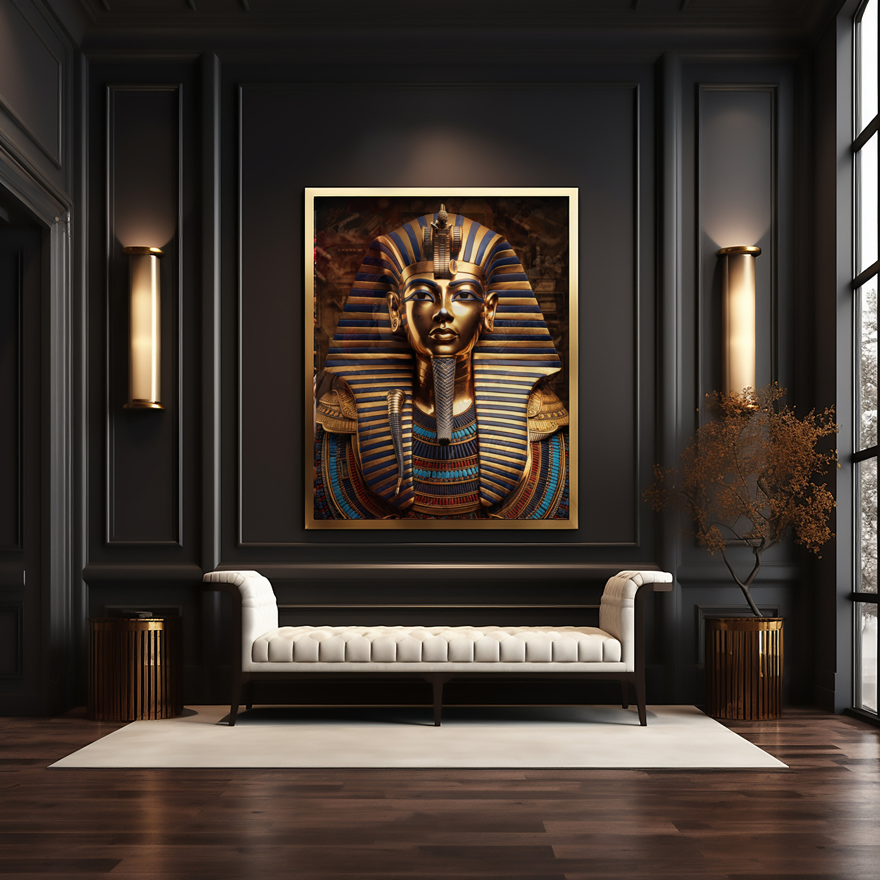 King Tutankhamun Ancient Pharaoh, Egyptian Art, Egyptian Wall Art ...