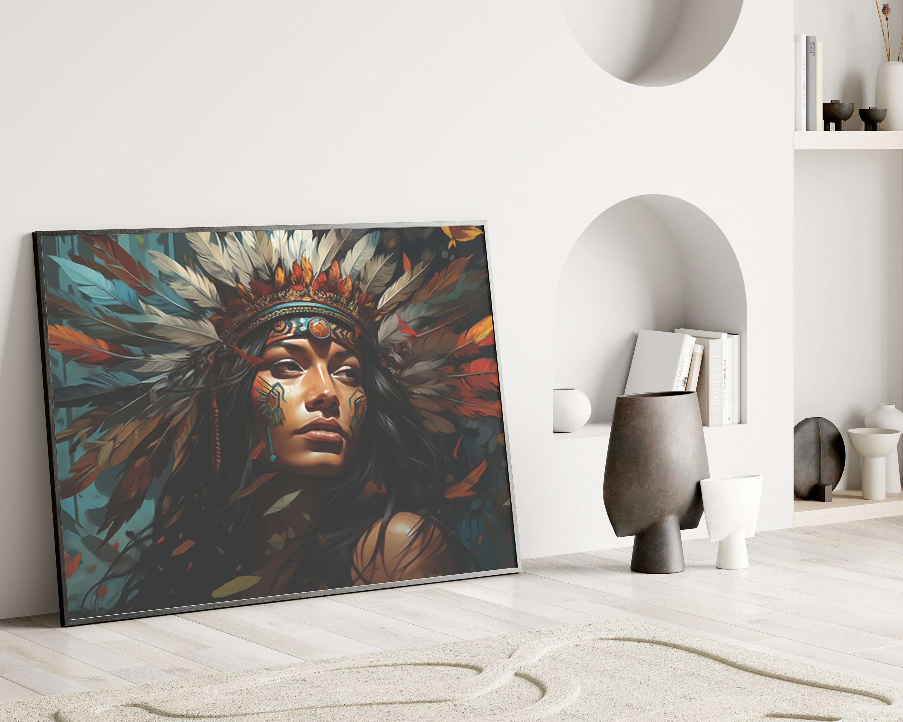 American Indian Art, Native American Poster/native American Wall Art ...