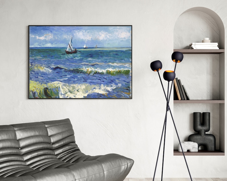Vincent Van Gogh, Fishing Boats at Saintes Maries De La Mer, Seascape ...