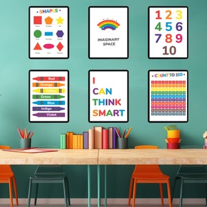 Educational Posters, 12 Homeschool Prints, Montessori Classroom Decor ...