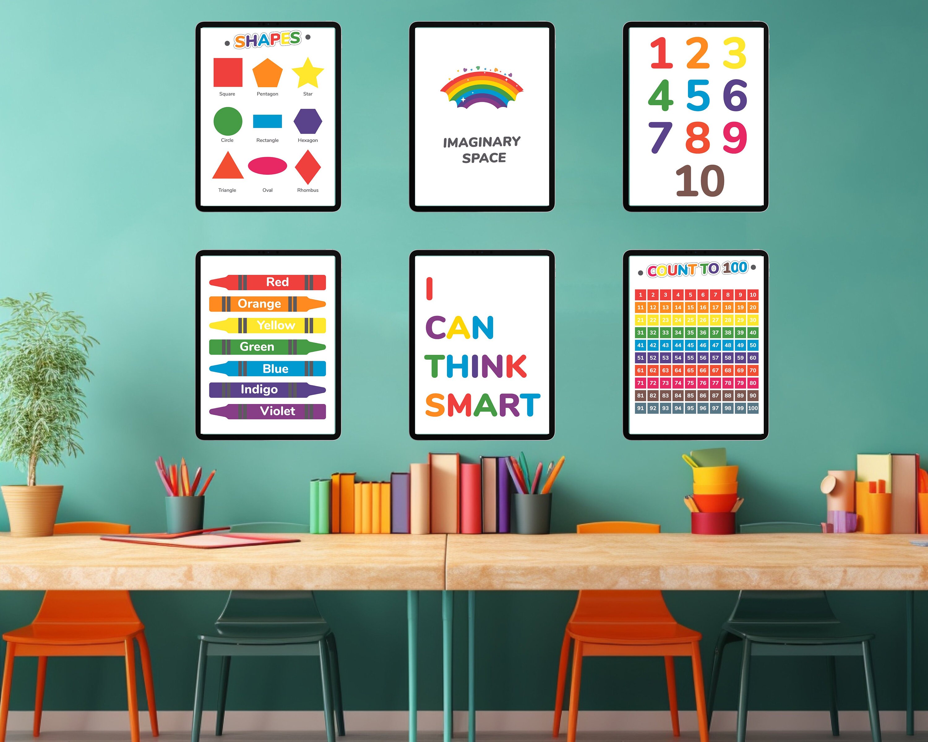Educational Posters, 12 Homeschool Prints, Montessori Classroom Decor ...