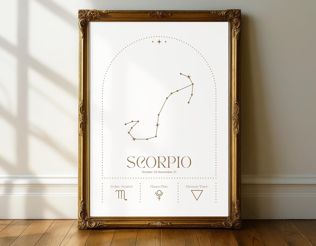 Scorpio, Constellation Print, Printable Wall Art, Aesthetic Room Decor ...