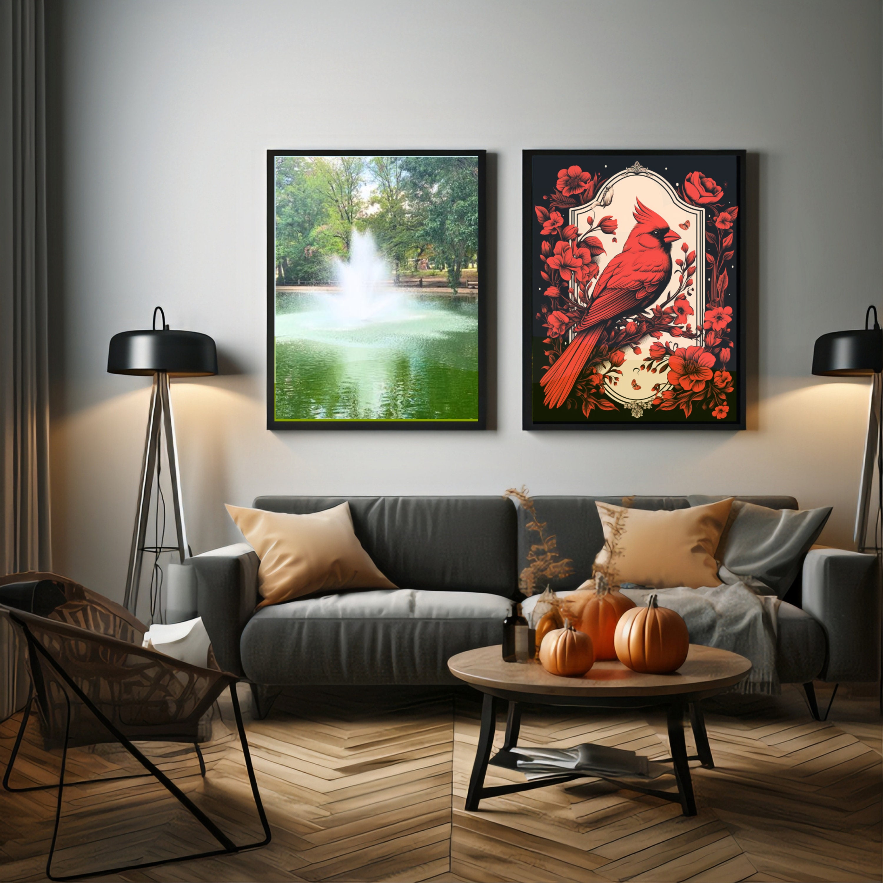 Fountain Wall Print Nature Wall Art Flower Art Print River - Etsy