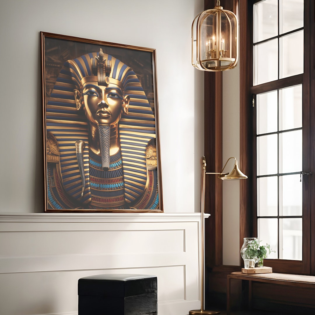 King Tutankhamun Ancient Pharaoh, Egyptian Art, Egyptian Wall Art ...