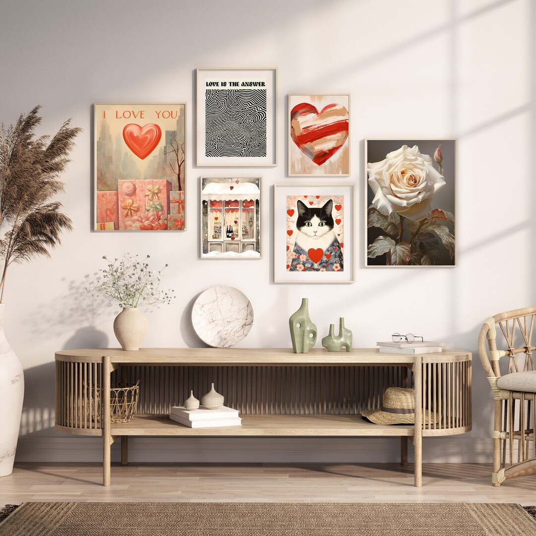 Set of 27 Valentine's Poster Wall Art, Valentines Day Printables ...