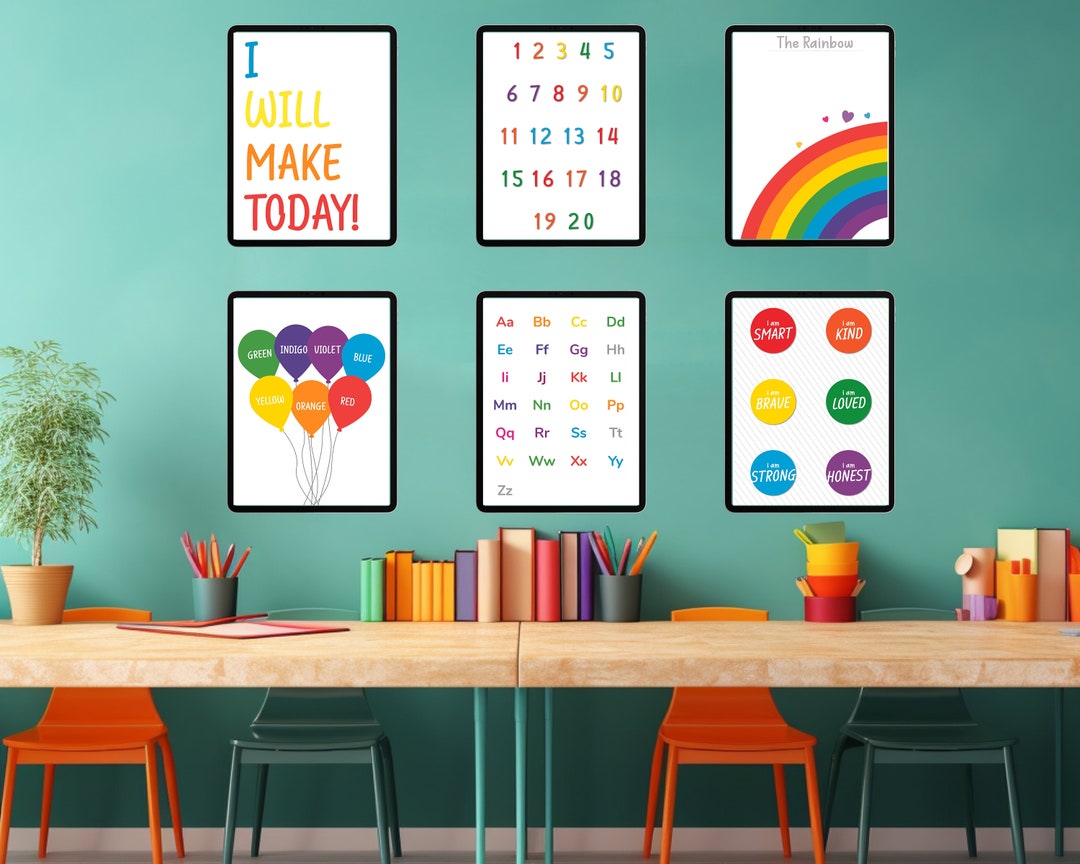 Set of 11 Educational Posters, Montessori Classroom Decor, Classroom ...