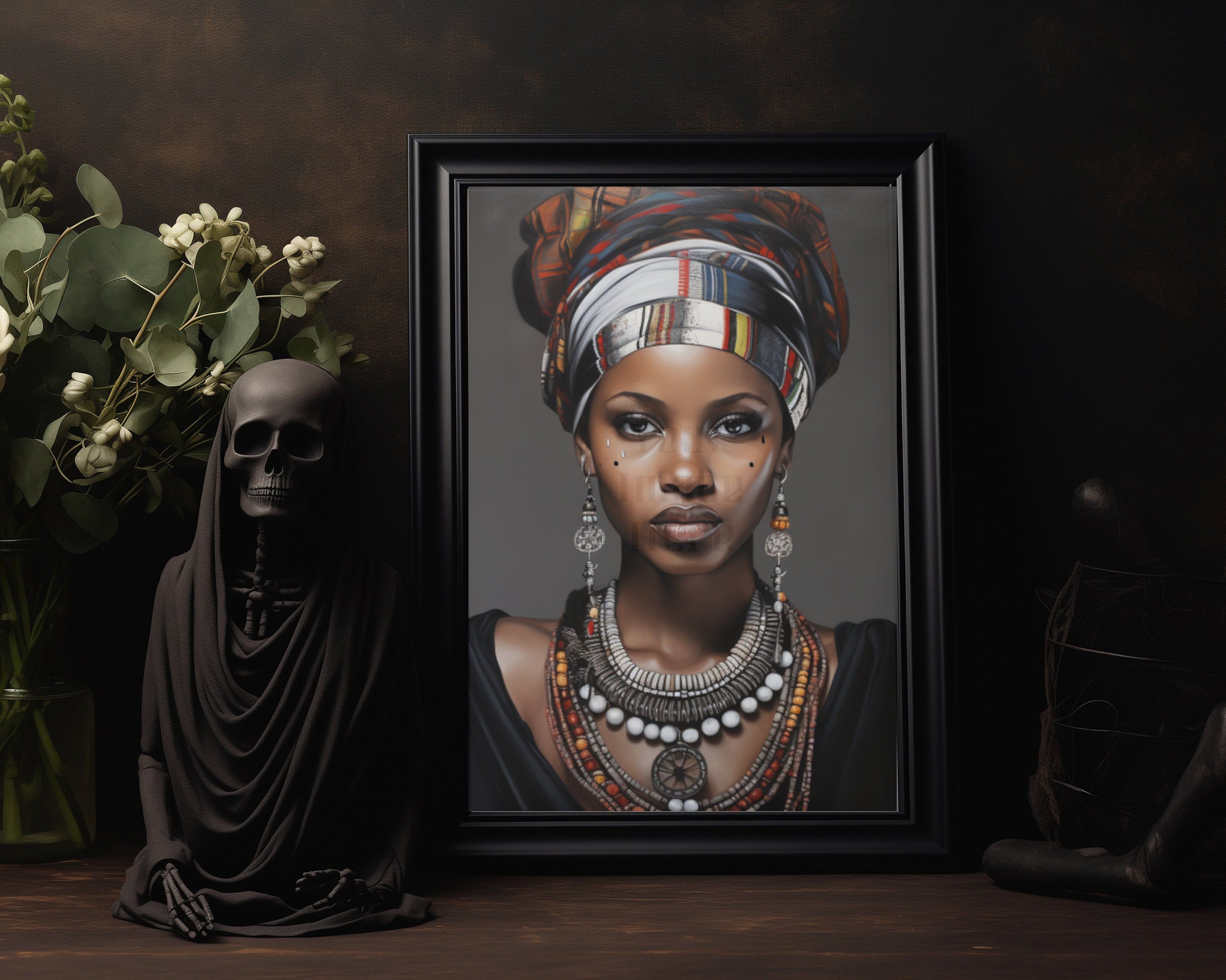 Voodoo Queen Occult Poster, Witchcraft, Witch Print, Wiccan Art, Gothic ...