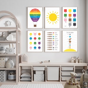 Set of 25 Educational Posters, Montessori Classroom Decor, Classroom ...