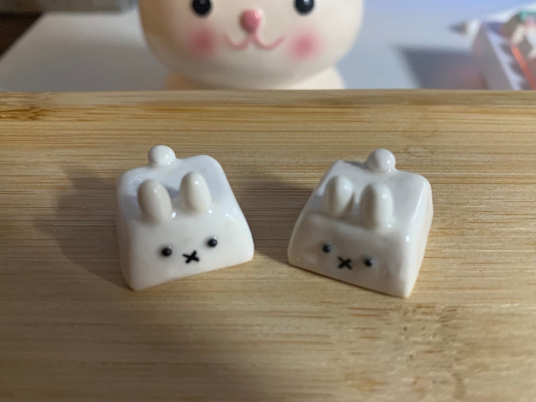 Miffy Bunny Artisan Keycap Handmade Polymer Clay, for Keyboard - Etsy