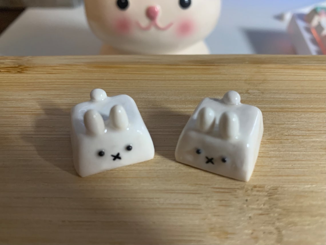 Miffy Bunny Artisan Keycap Handmade Polymer Clay, for Keyboard - Etsy