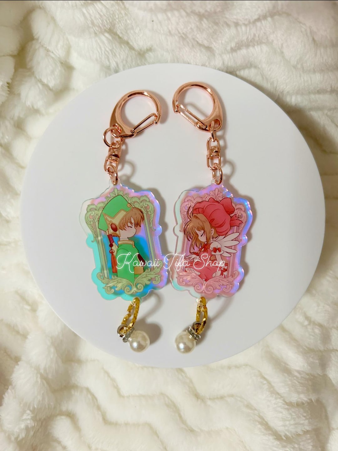 Sakura Magical Girl Keychain/ Sakura Acrylic Keychain/ Card Captor ...