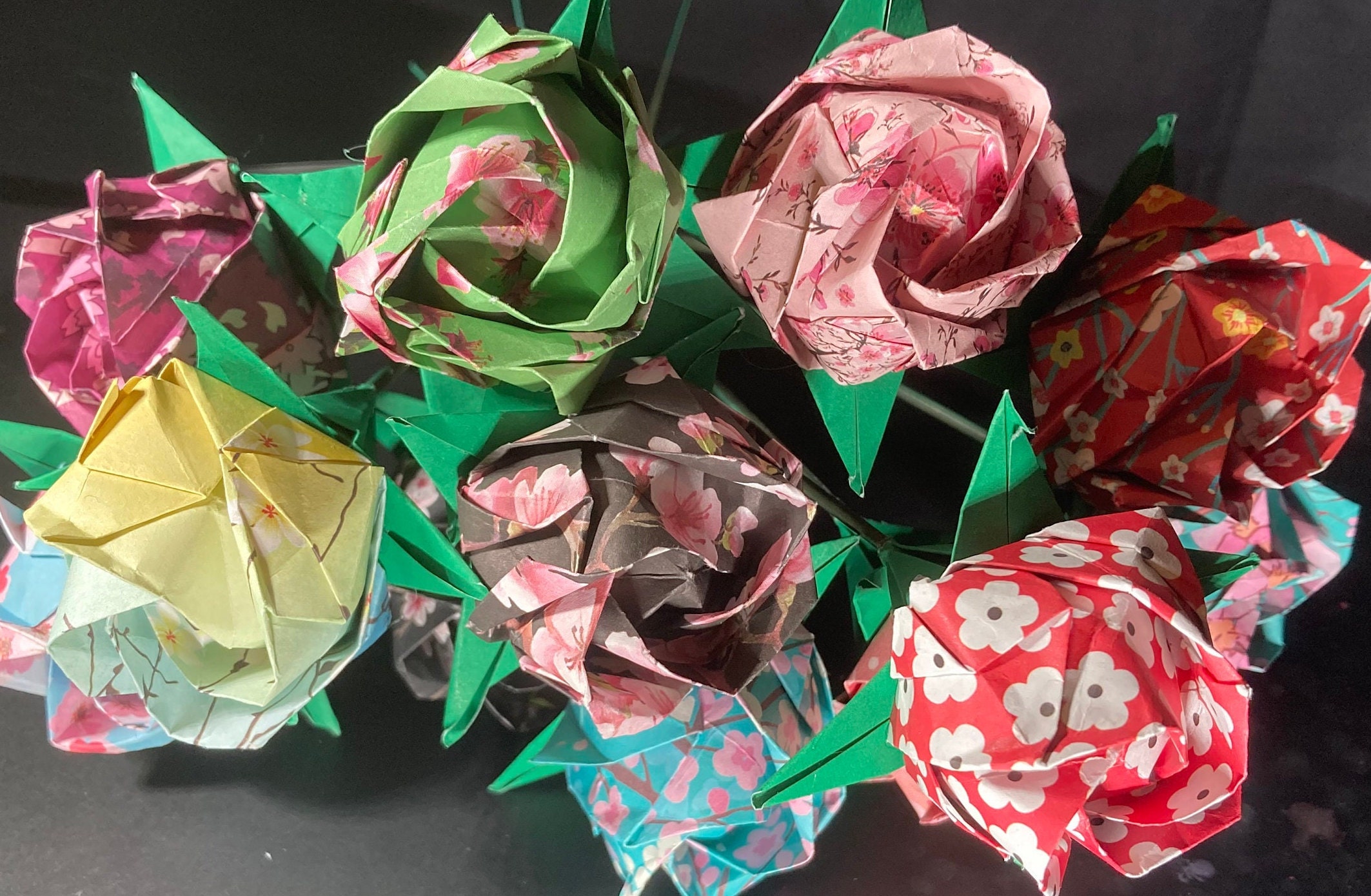 Origami Rose Bouquet in Cherry Blossom dozen - Etsy