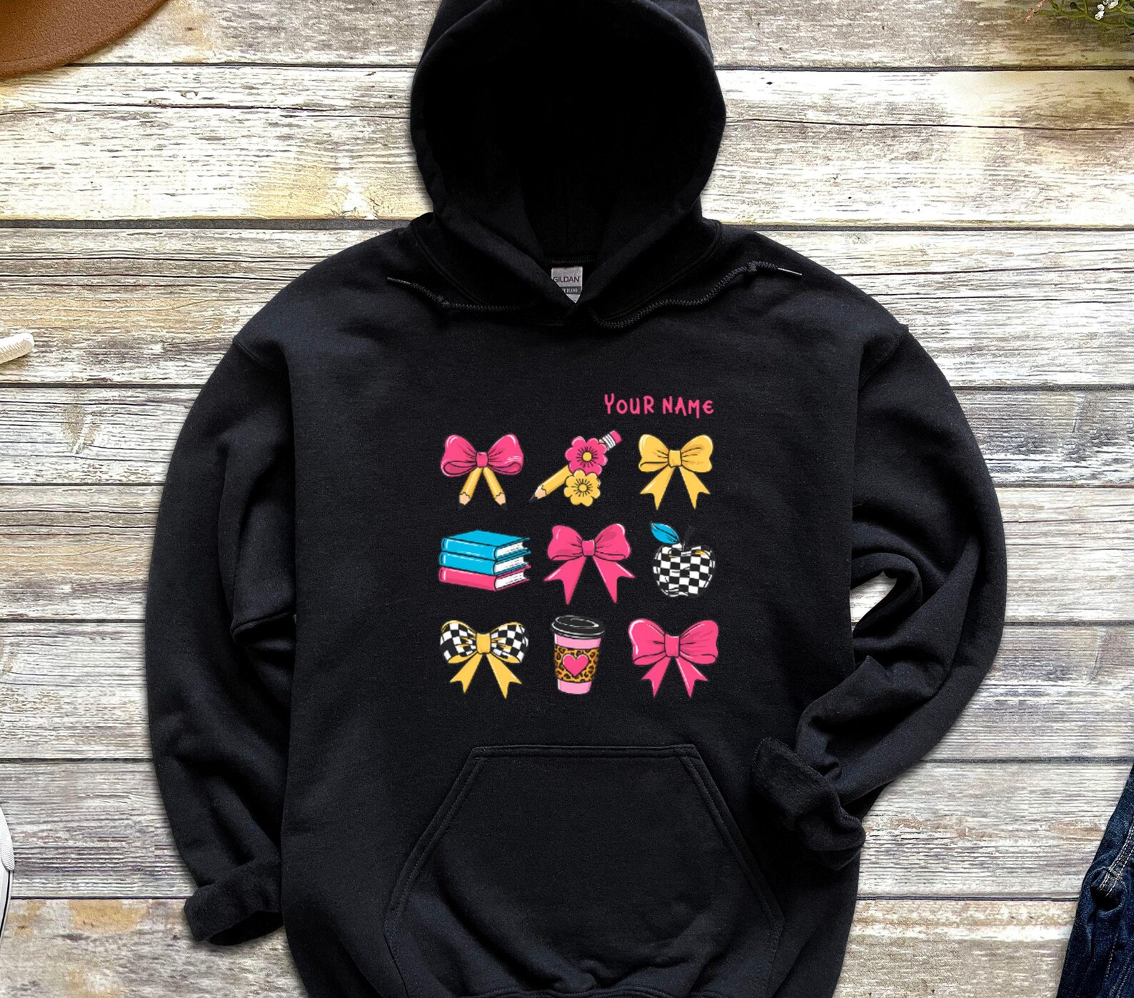 Custom School Theme Hoodie - Personalized Sweatshirt for Students and ...