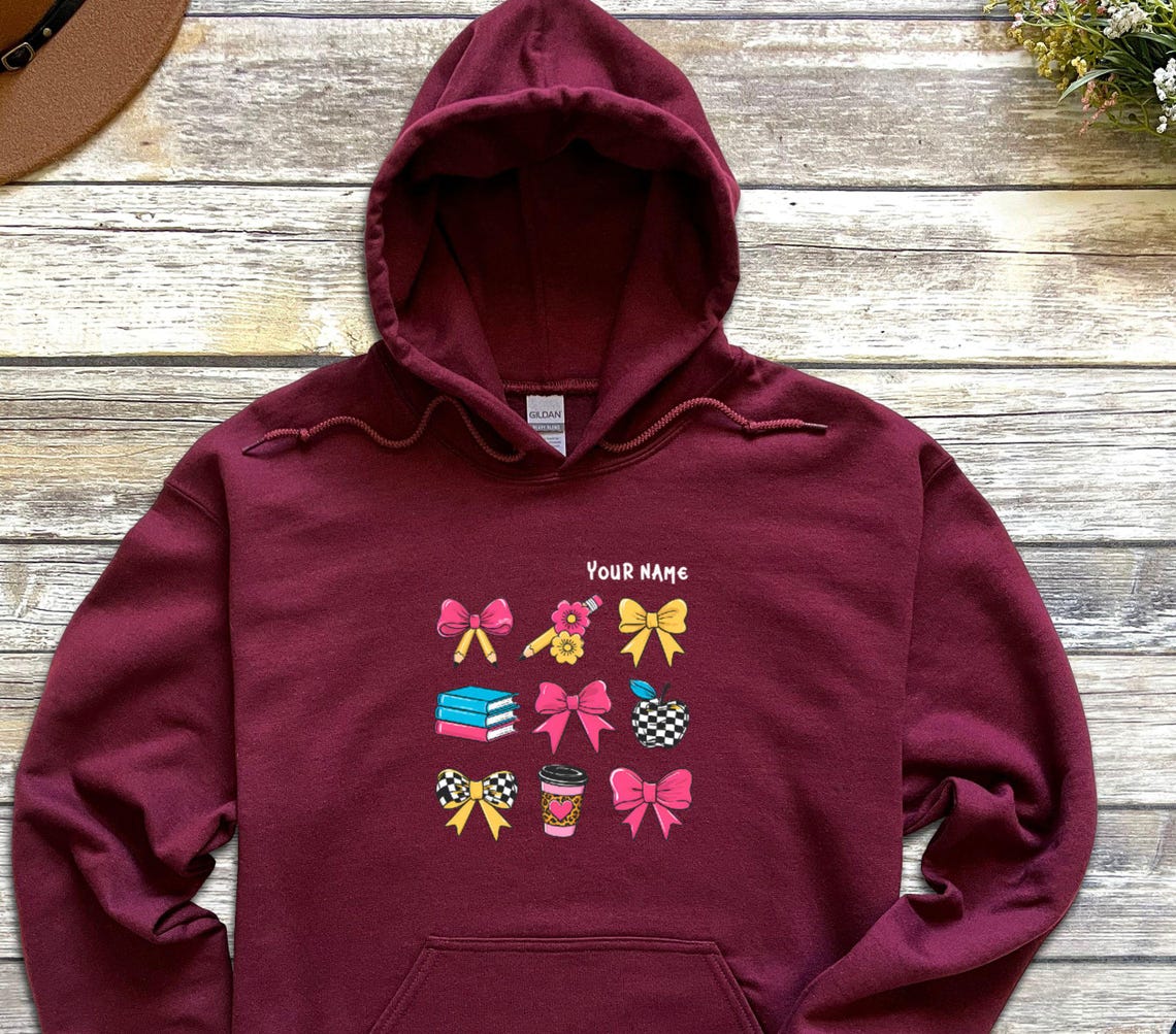 Custom School Theme Hoodie - Personalized Sweatshirt for Students and ...