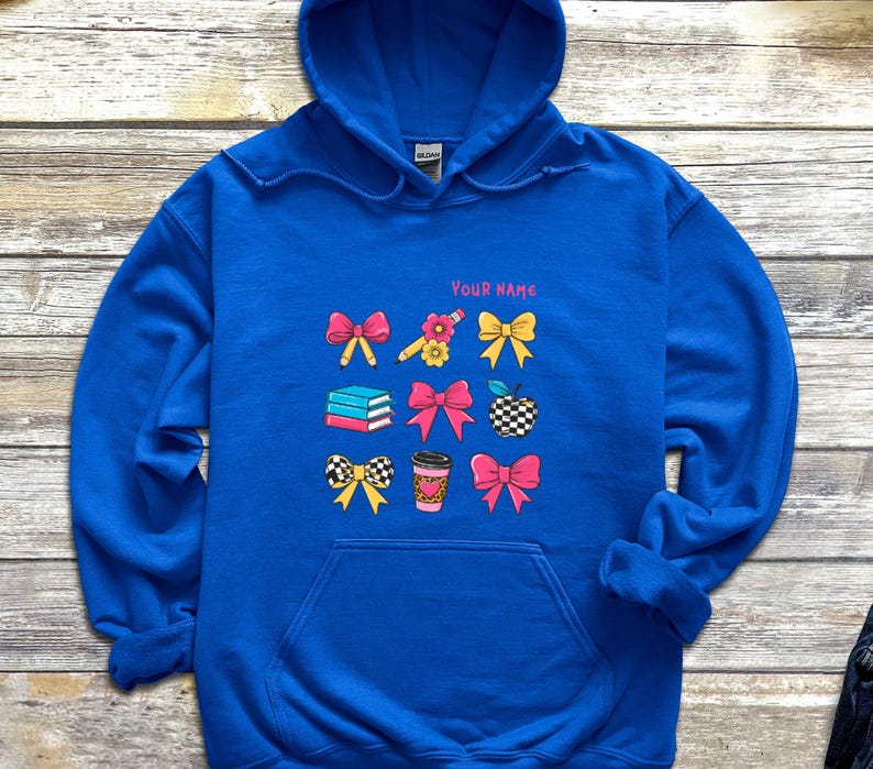 Custom School Theme Hoodie - Personalized Sweatshirt for Students and ...