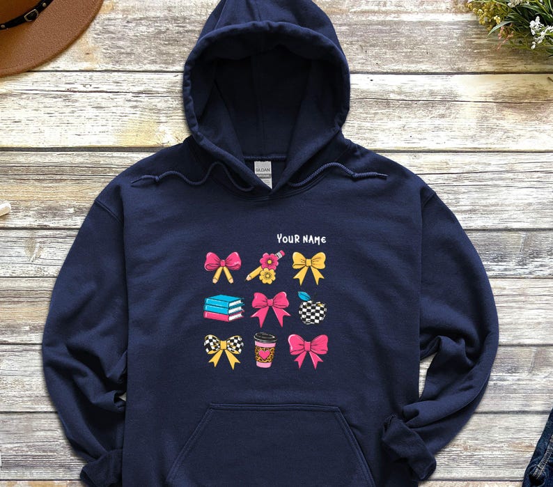 Custom School Theme Hoodie - Personalized Sweatshirt for Students and ...