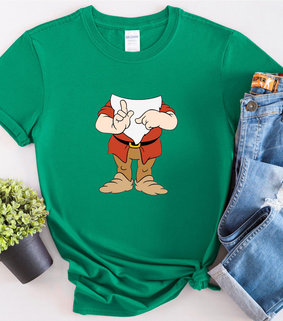 Unique Dwarf Print Shirt - Headless Design Tee - Etsy