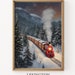 Christmas Train Art Vintage Christmas Wall Art Forest Wall Art ...