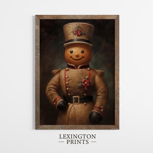 Cute Military Gingerbread Man Christmas Portrait Printable Christmas ...