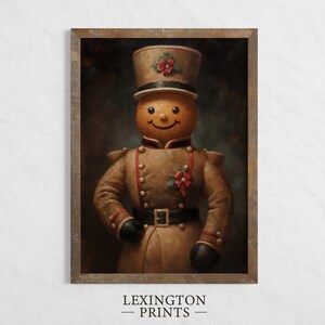 Cute Military Gingerbread Man Christmas Portrait Printable Christmas ...