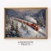 Christmas Train Art Vintage Christmas Wall Art Forest Wall Art ...