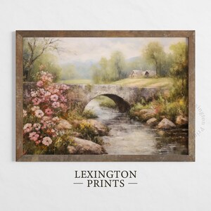 Spring Bridge Spring Landscape Print, Farmhouse Print Spring Decor ...
