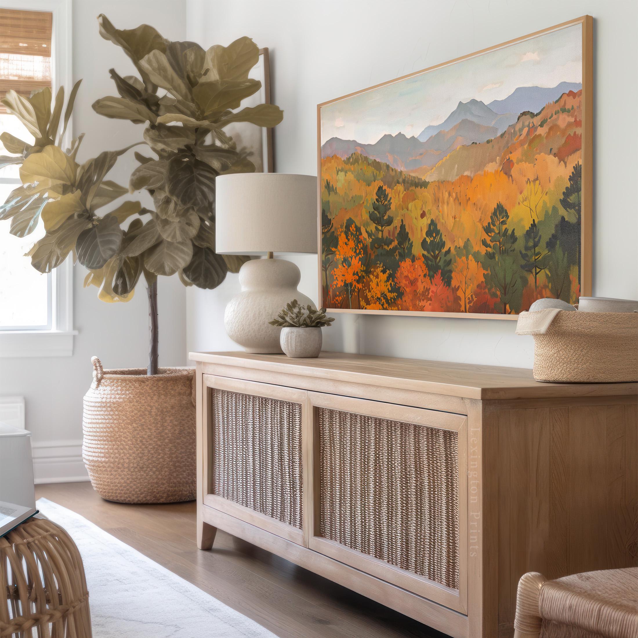 Fall Forest Landscape TV Art Fall TV Art, Samsung Frame TV Art, Autumn ...