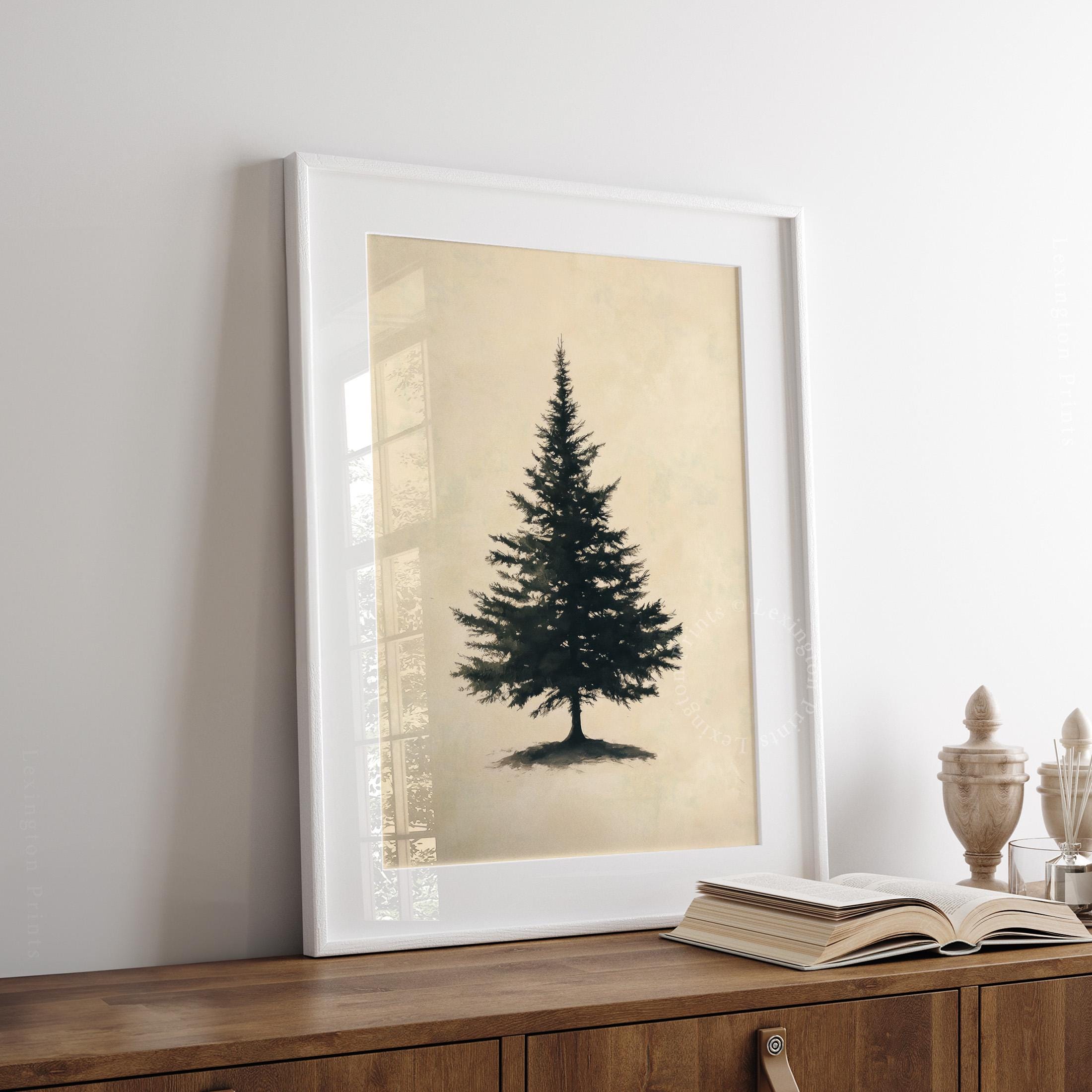 Rustic Christmas Tree Print, Christmas PRINTABLE Wall Art, Christmas ...
