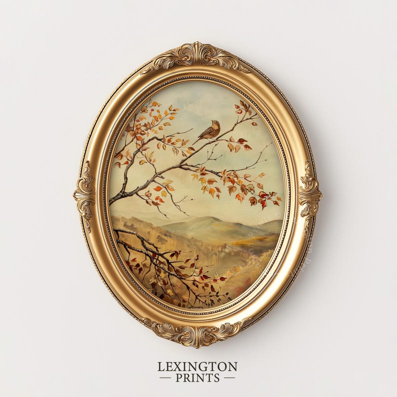Moody Fall Bird Print, Fall PRINTABLE Wall Art, Fall Print Autumn Wall ...