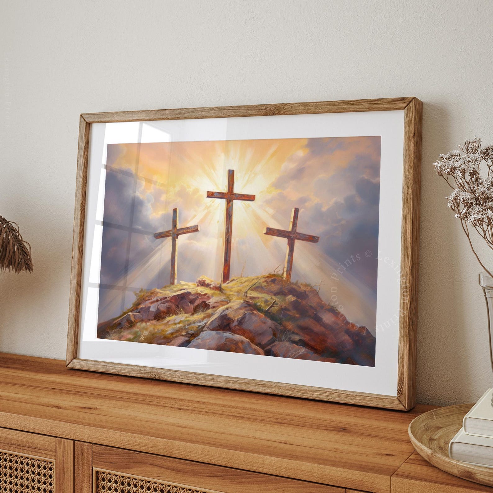 Easter Christian Wall Art Christian Cross Calvary Art Printable Art ...