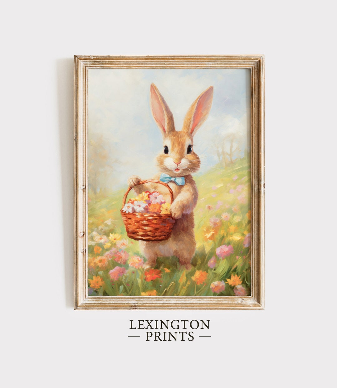 Cute Easter Bunny Printable Easter Wall Art Easter Print Spring Print ...