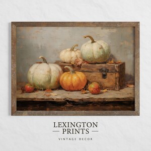Fall Vintage Halloween Wall Decor Printable Pumpkin Still Life - Etsy