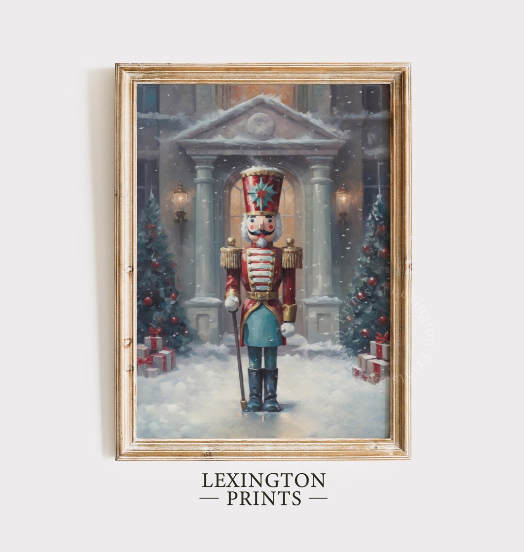 Vintage Christmas Wall Print Nutcracker Toy Printable Christmas ...