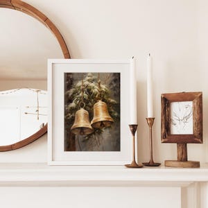 Vintage Christmas Jingle Bells Christmas Print Christmas Brass Bells ...