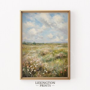 Spring Floral Print Wildflower Field Landscape Painting Spring Decor ...