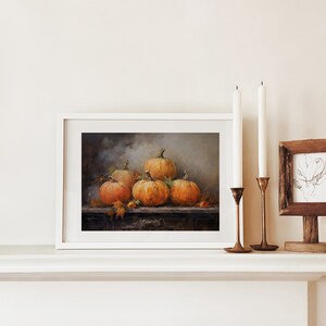 Vintage Halloween Wall Decor Printable Pumpkin Still Life Painting ...