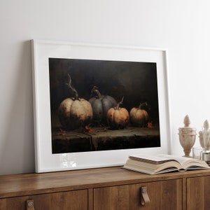 Pumpkin Decor Art Halloween Wall Print Printable Pumpkin Still Life ...