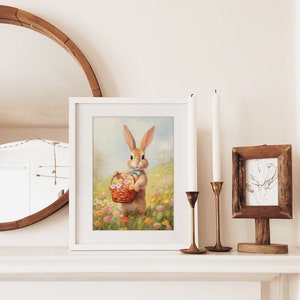 Cute Easter Bunny Printable Easter Wall Art Easter Print Spring Print ...